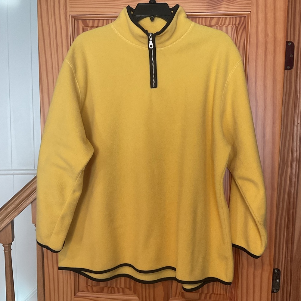 Venezia Vintage Yellow Fleece Sweatshirt 90’s Y2k Sz … - Gem